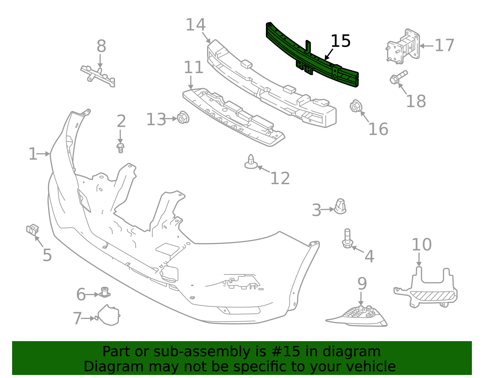 2017-2023 Nissan Impact Bar 62030-6MD0A | Boro Nissan Parts