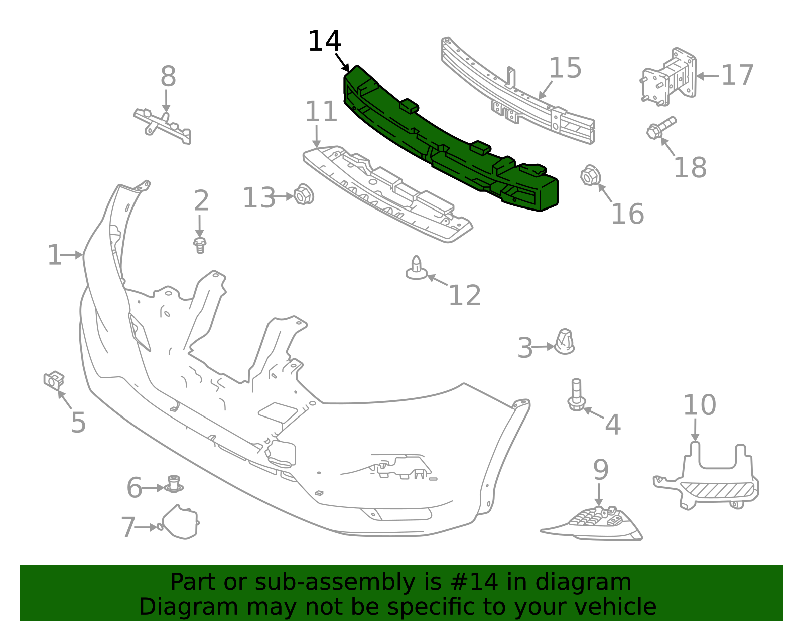 2020-2023 Nissan Absorber 62090-6MR0A | Bill Kay Nissan Parts
