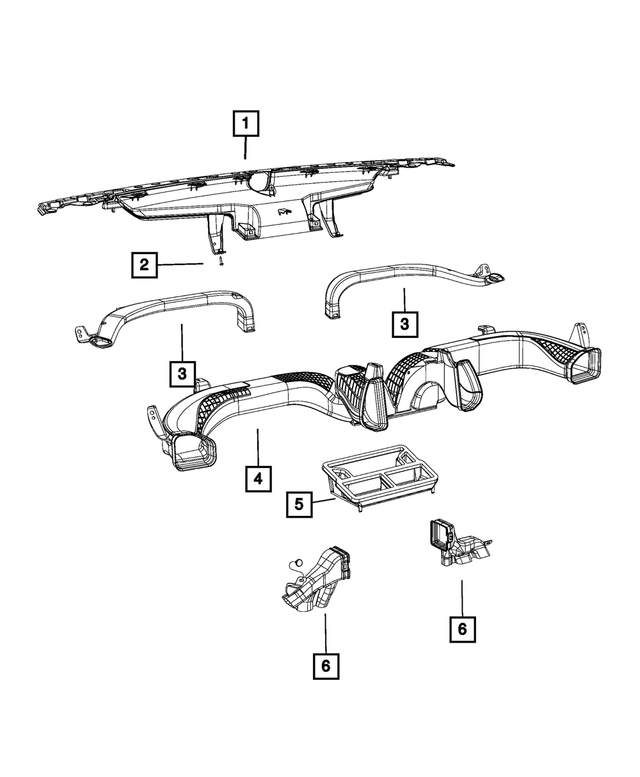 MOPAR FLOOR DUCT - 68262263AA - 68262263AA | Mopar Online Parts