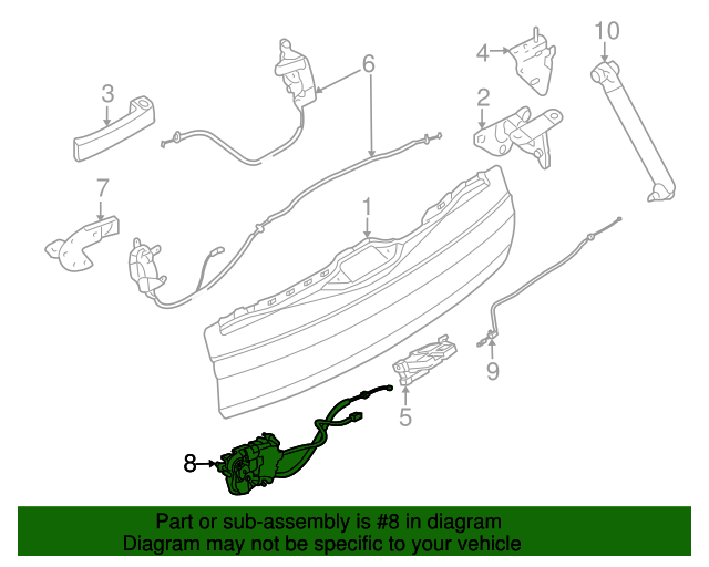 51247303443 - 2014-2018 BMW X5 Lock Actuator (51-24-7-303-443) | BMW of ...