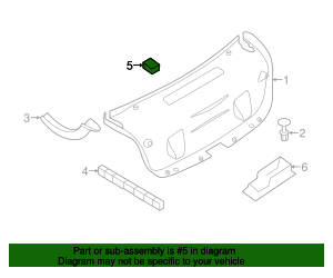51-49-7-167-548 - Trunk Lid Trim Bracket 2008-2024 BMW ...
