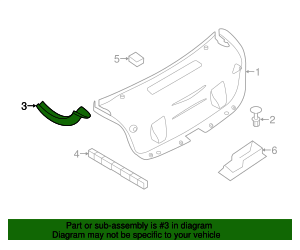 51497255695 - 2012-2020 BMW Hinge Cover (51-49-7-255-695) | BMW of ...
