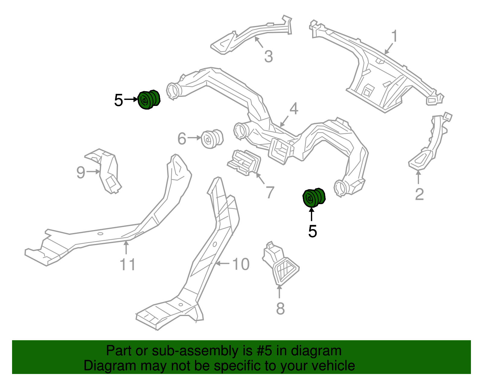 2016-2021 Mazda CX-3 Vent Grille D10C-64-730-2B | Retail Performance Auto Parts