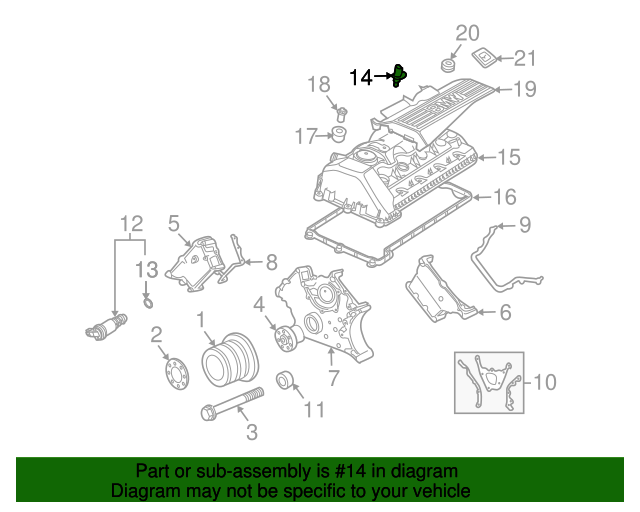 2004-2006 BMW Engine Camshaft Position Sensor 12147539172 | OEM Parts ...