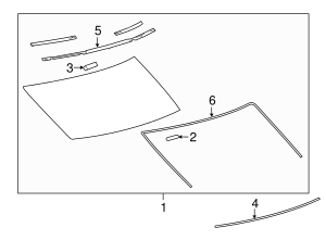 1998-2024 Lexus Back Glass Dam 56117-50140 | OEM Parts Online