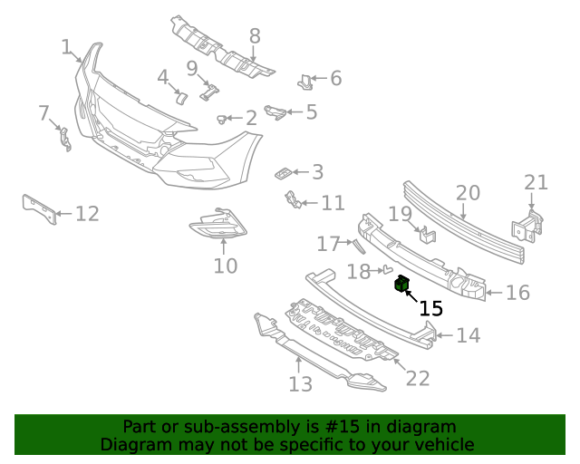 2020-2021 Nissan Sentra Buffer 62090-6LB2B | Nissan Parts Store
