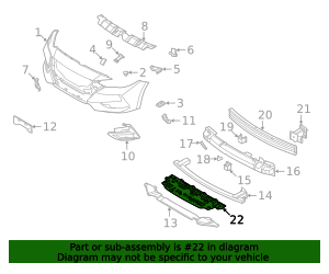 2020-2021 Nissan Sentra Lower Cover 62663-6LB0A | Nissan Parts Plus