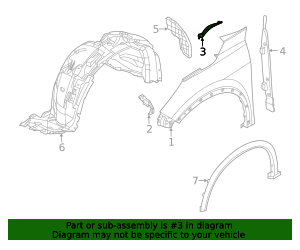 66895-6RA1A - Fender Ledge Cover 2021-2024 Nissan Rogue | Nissan Parts ...