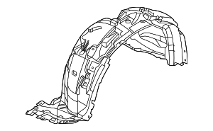2021-2024 Nissan Rogue Fender Liner 63840-6RA0A | TascaParts.com
