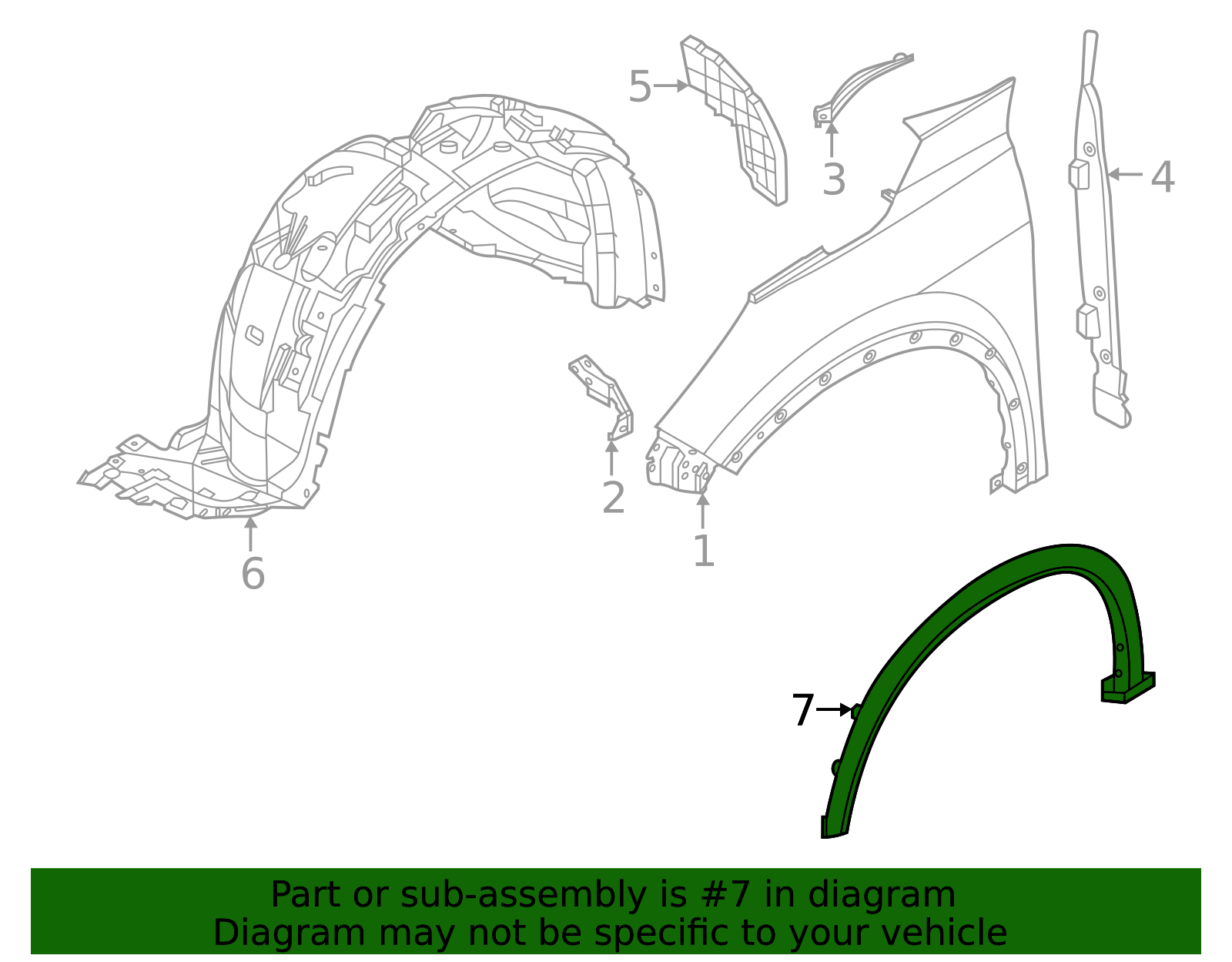 2021-2025 Nissan Rogue Wheel Opening Molding 63861-6RA0A | Sullivan ...