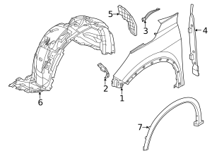 63841-6RC1A - Fender Splash Shield 2023 Nissan Rogue | AutoNationParts.com