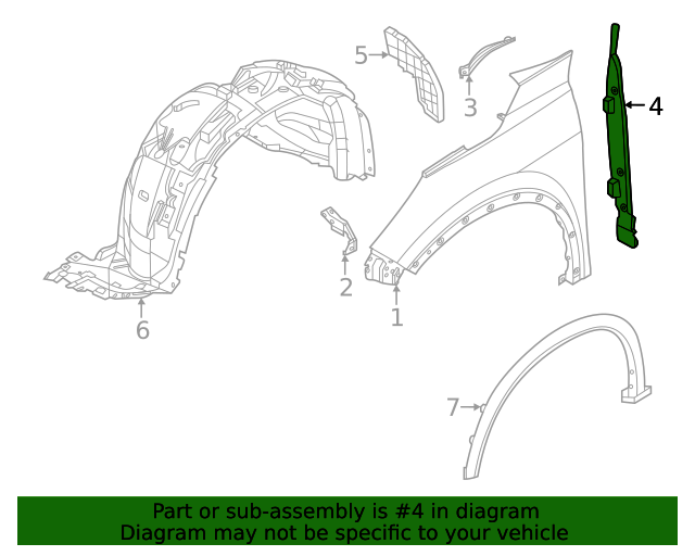 2021-2024 Nissan Rogue Rear Insulator 63131-6RA0B | My Nissan Part