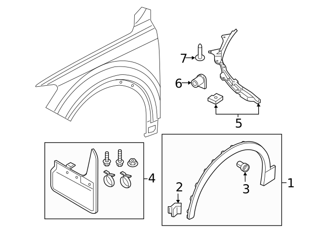 2019-2023 Audi Wheel Opening Molding 4M8-853-718-J-GRU | Audi USA Parts
