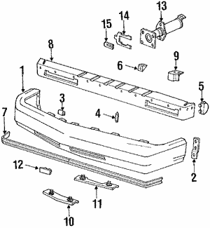 Bumper & Components - Front for 1990 Oldsmobile Delta 88 ...