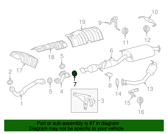 2008-2022 Lexus Muffler & Pipe Gasket 17451-0D140 | OEM Parts Online