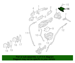 31391309 - Door Lock Striker Plate 2011-2018 Volvo | AutoNationParts.com