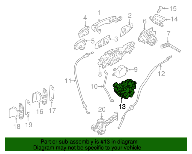 2012-2018 Volvo Lock Actuator - Driver's Side (LH) 31349859 ...