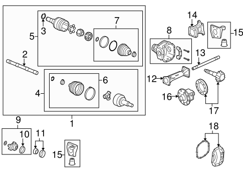 Carrier & Front Axles for 2006 Hummer H3 | GMPartsNow