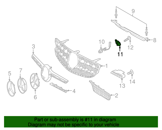 2016-2019 Mercedes-Benz Park Assist Camera Bracket 253-885-01-01 ...