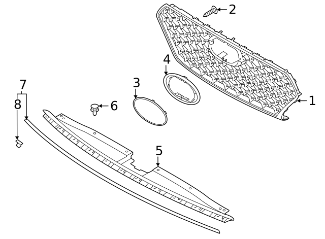 2019-2020 Hyundai Elantra GT Grille Assembly 863A0-G3800 | OEM Parts Online