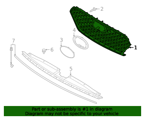 863A0-G3800 - Grille Assembly - 2019-2020 Hyundai Elantra GT | World ...