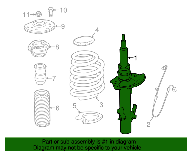 Genuine OEM Strut Part# LR070934 Fits 2012-2019 Land Rover Range Rover ...