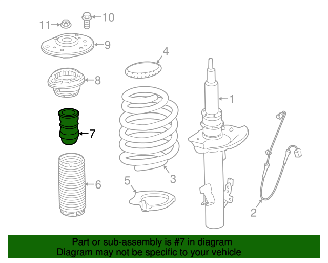 Genuine OEM Strut Bumper Part# LR024476 Fits 2012-2022 Land Rover: Up ...