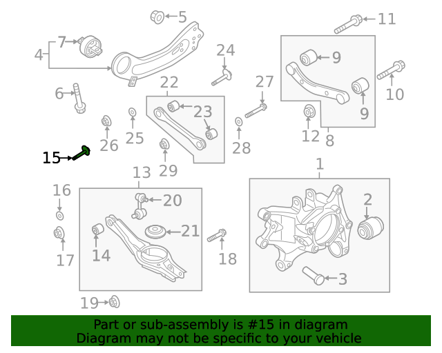 2021-2024 Kia Sorento Lower Control Arm Adjust Bolt 55260-2P000 | OEM ...