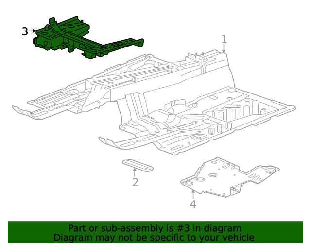 2020-2021 Cadillac CT4 Upper Cross-Member 84783991 | GMPartsDirect.com