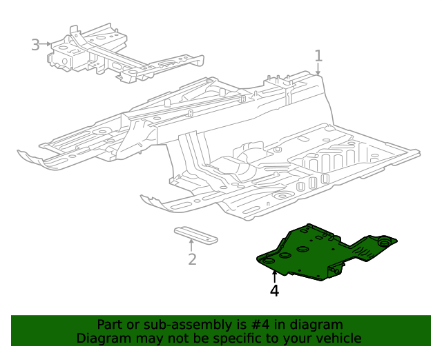 84581750 GM Rear Passenger Side Underbody Air Deflector | GM Parts Store