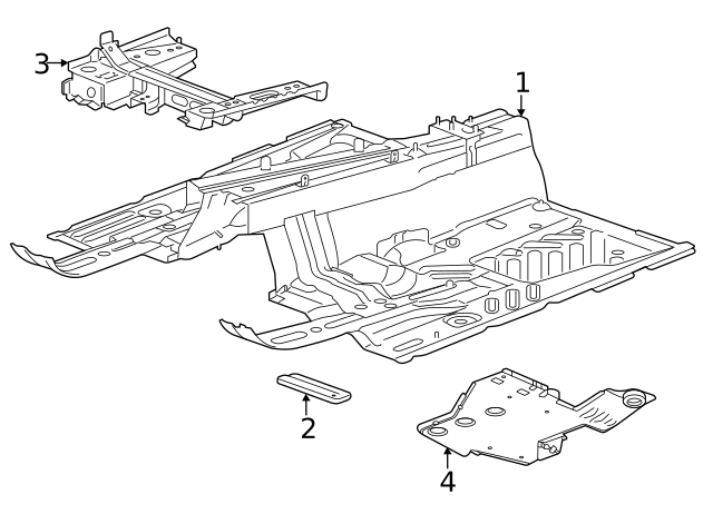 Genuine OEM Driver Side Floor Panel Number 2 Cross Bar Extension Part ...