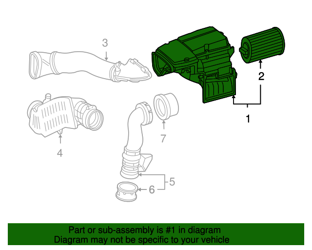 271-090-09-01 - Air Cleaner Assembly 2003-2005 Mercedes-Benz C 230 ...