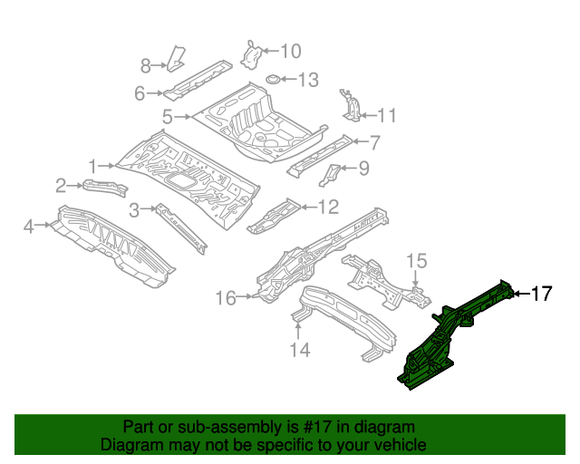 65710-H9000 - Rail Assembly 2018-2023 Kia Rio | Kia.Parts Store
