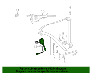 203-860-26-69 - Seat Belt Receptacle 2002-2009 Mercedes-Benz ...
