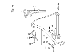 203-860-26-69 - Seat Belt Receptacle 2002-2009 Mercedes-Benz ...