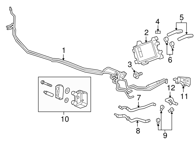 2017-2018 Cadillac CT6 A/C Refrigerant Suction Hose 84205517 ...