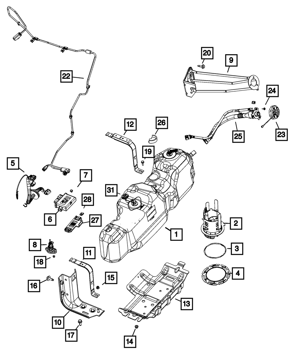 2013-2024 Ram 3500 Def Tank Bracket, Front 68101186AB | My Mopar Parts
