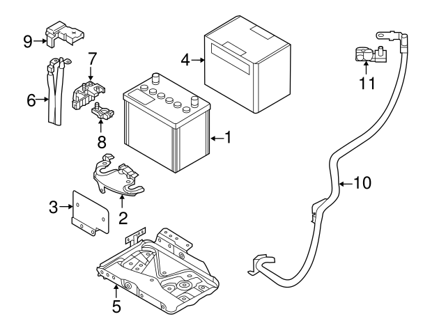 2012-2019 Nissan Negative Cable 24080-1HK0B | TascaParts.com