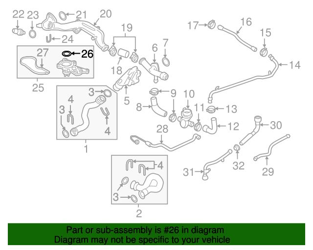06E-121-119-G - Thermostat Unit O-Ring 2015-2019 Audi | Audi OEM Parts