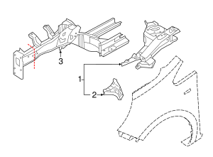 2012-2017 Kia Rio OEM NEW 2012-17 Kia Rio Bracket Assembly Fender ...