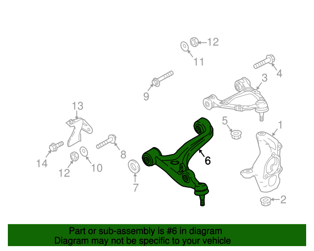 2016-2020 Mazda MX-5 Miata Lower Control Arm - Driver's Side (LH) N243 ...