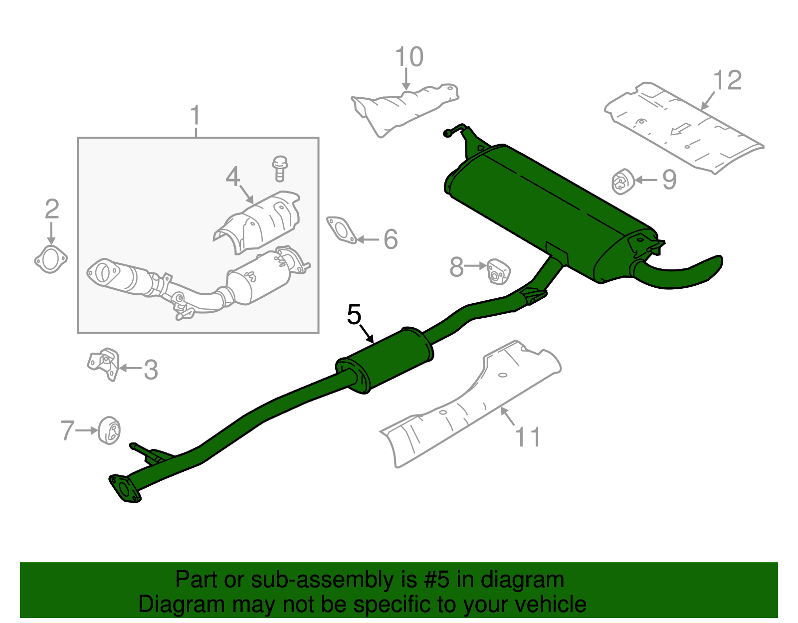 2017-2023 Nissan Muffler & Pipe 20100-6MT0A | My Nissan Part