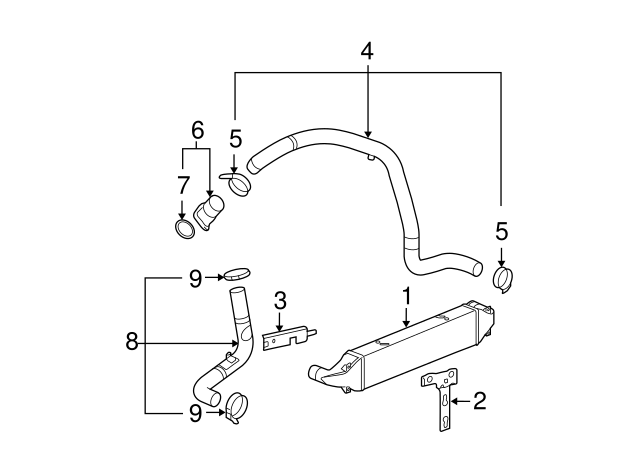 25912407 - Intercooler Inlet Pipe 2008-2010 Chevrolet | Chevrolet Parts ...