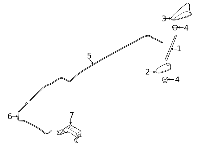96201-P2000 - Antenna Mast 2021-2023 Kia Sorento | Kia.Parts Store