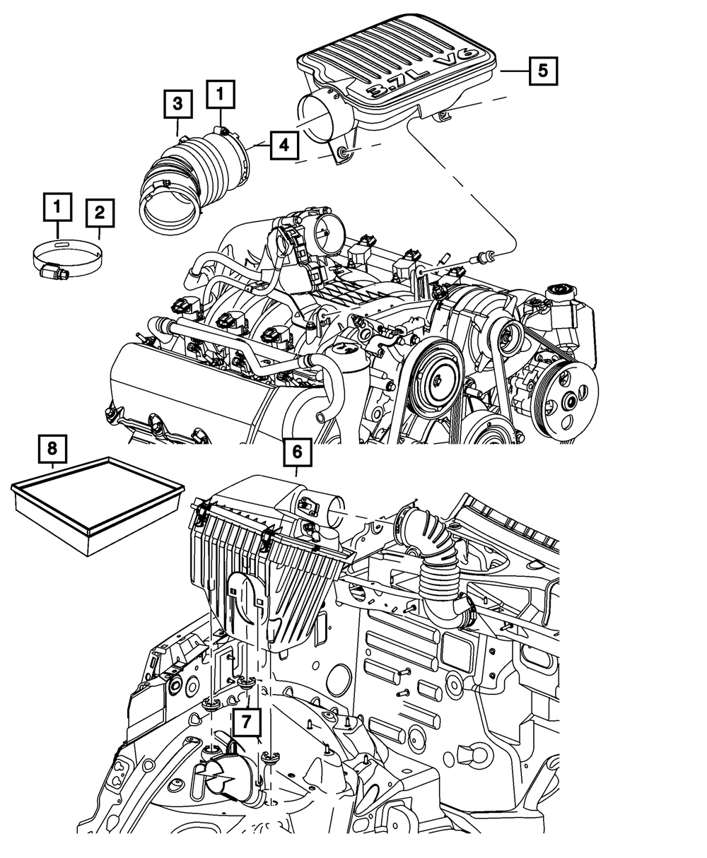 2007-2012 Mopar Air Filter 68037059aa | TascaParts.com