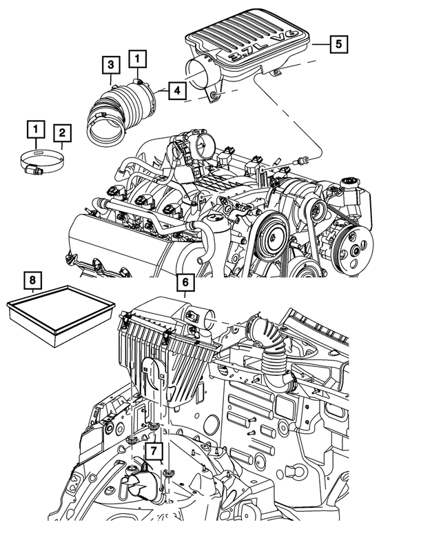68037059AA - Air Filter 2007-2012 Mopar | AutoNationParts.com