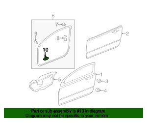 91568-SEP-003 - Door Weather-Strip Clip 2006-2015 Honda | Honda Parts ...