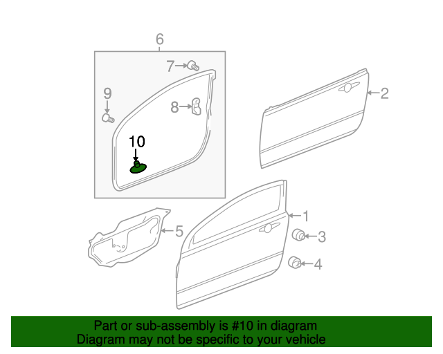 91568-SEP-003 - Door Weather-Strip Clip 2006-2015 Honda | Honda Parts ...