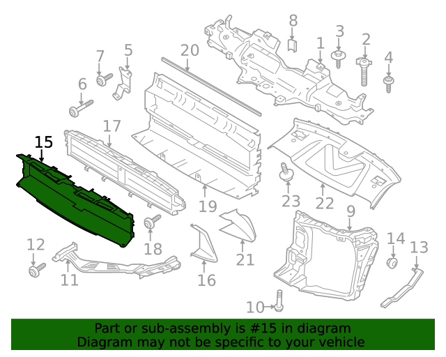 2017-2018 Porsche Macan Front Duct 95B-121-710-B-1E0 | Sunset Porsche Parts