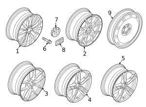 Genuine BMW 36-11-6-856-089 | 18" Style 488 Multi-Spoke Orbitgray ...